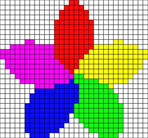 Как нарисовать цветок по клеточкам поэтапно