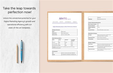 Digital Marketing Agency Sales Performance Review Template In Word PDF Google Docs Download