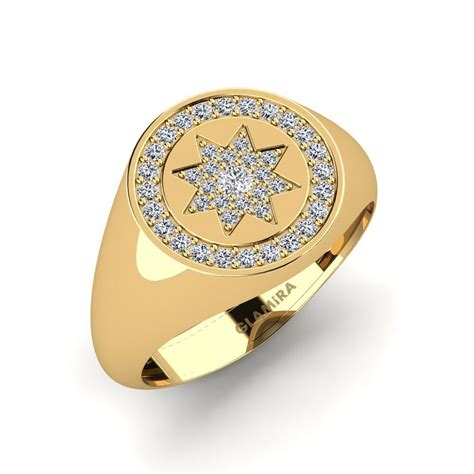 Buy 003 Carat Round Cut Diamond 9ct Yellow Gold Glamira Ring Etwal