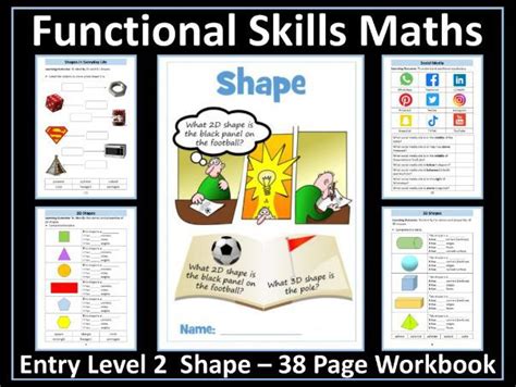 shape functional skills maths entry level 2 inspire and educate