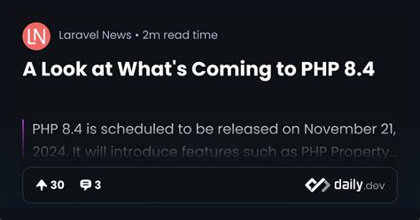 A Look At Whats Coming To Php 8 4 R Php