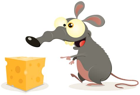 Cartoon Mouse With Cheese