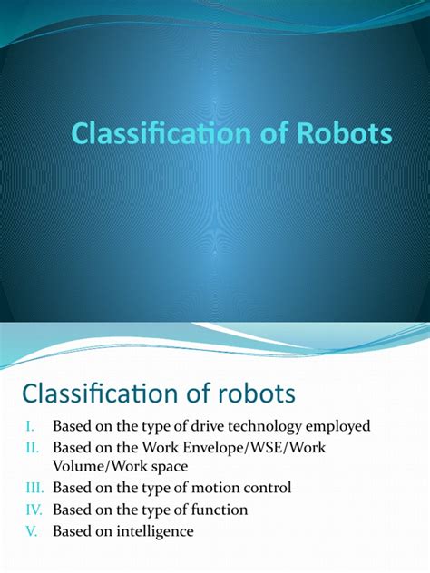 Classification Of Robots Pdf Actuator Robot