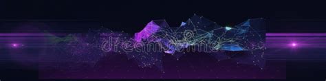 Abstract Background Color Graph From Chaotic Polygons And Lines On Blue Technology Concept Data