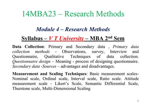 Research Methods Module 4 PDF Science