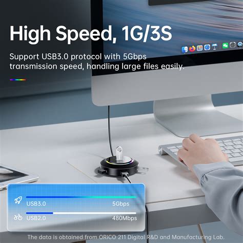 ORICO Desktop Type 4 Port USB Hub with Audio Mic Port ORICO YK4 C3 ORICO奥睿科官网