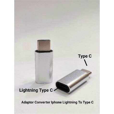Jual Adaptor Converter Lightning To Type C Konektor Sambungan Lightning To Tipe C Shopee