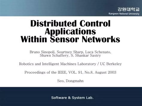 Ppt Distributed Control Applications Within Sensor Networks