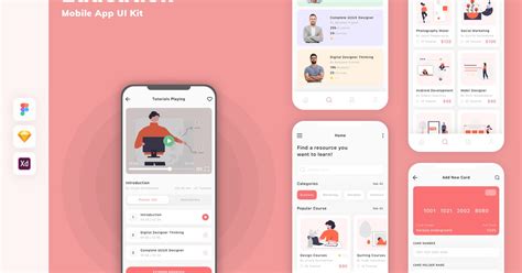 Education Mobile App Ui Kit Ux And Ui Kits Ft Online And Education Envato
