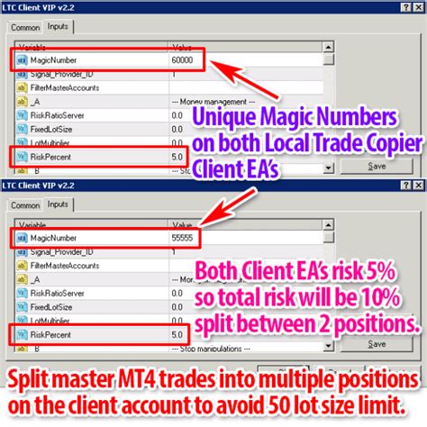 Split Master Mt4 Trades Into Multiple Positions On The Client Account To Avoid 50 Lot Size Limit