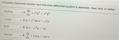 Solved 10 ﻿points ﻿determine Whether Each First Order