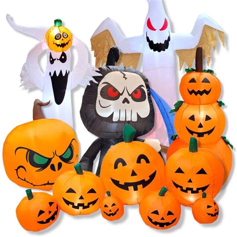 Viva Loco ตุ๊กตาเป่าลม Halloween ประดับไฟ ตกแต่งสถานที่ กิจกรรม งานเลี้ยง ฟักทอง ฮาโลวีน ผี เป่า