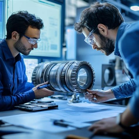Engenheiros realizando análise de elementos finitos FEA em um