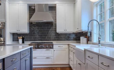 Two Tone Blue And Gray Kitchen Cabinets
