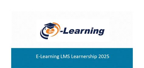 E Learning Lms Learnership 2025