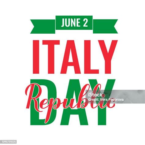 이탈리아 공화국의 날 타이포그래피 포스터 6 월 2 일 이탈리아 휴일 배너 전단지 스티커 엽서 등을위한 벡터 템플릿 6월에 대한 스톡 벡터 아트 및 기타 이미지 Istock