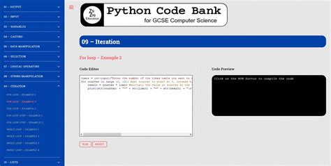 Code Banks For Gcse Computer Science Python3 Vbnet