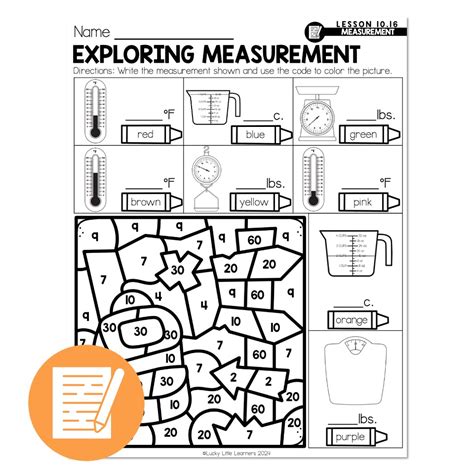 Lucky To Learn Math Lesson 1016 Measurement Independent Practice Exploring Measurement