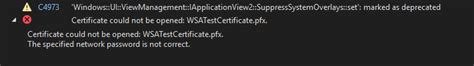 Uwp Certificate Cant Be Opened Password Issue Unity Engine Unity Discussions