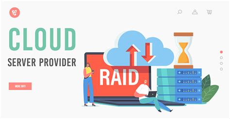 클라우드 서버 공급자 방문 페이지 템플릿입니다 데이터 센터의 Raid 데이터 스토리지 거대한 Pc 블록의 작은 문자 호스팅 Hd
