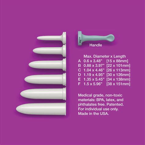 Vaginal Insert Set Six Inserts And Handle