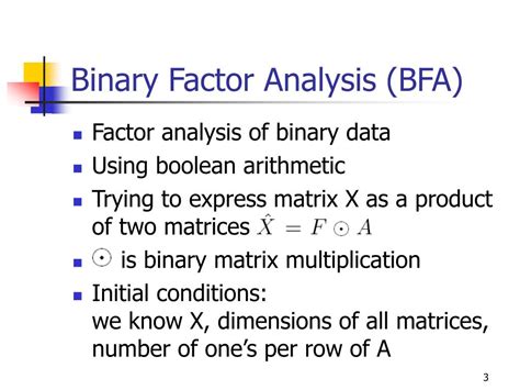 ppt using blind s earch a nd f orm al concepts for binary factor analysis powerpoint