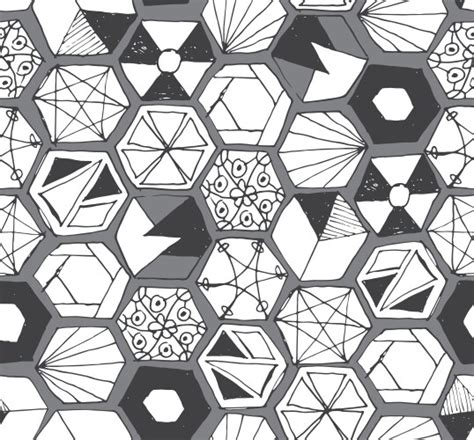 Abstract Hand Drawn Honeycomb Royalty Free Vector Image