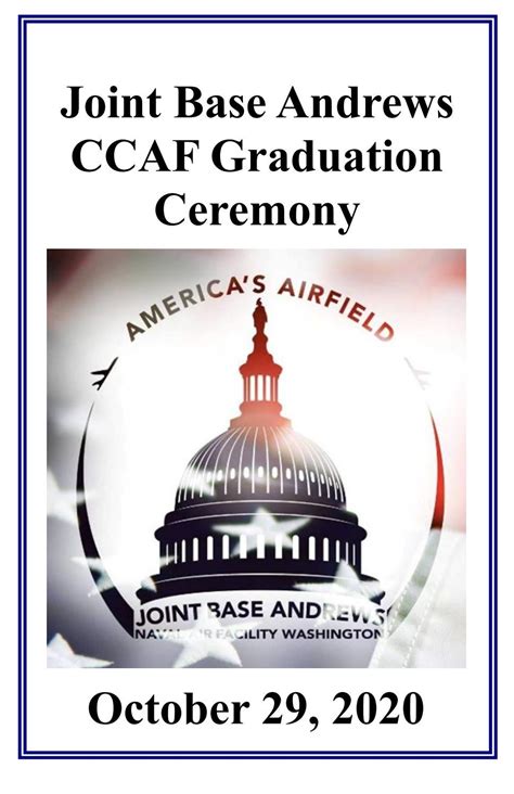 2020 Ccaf Graduation Ceremony Program By Joint Base Andrews Marketing Issuu