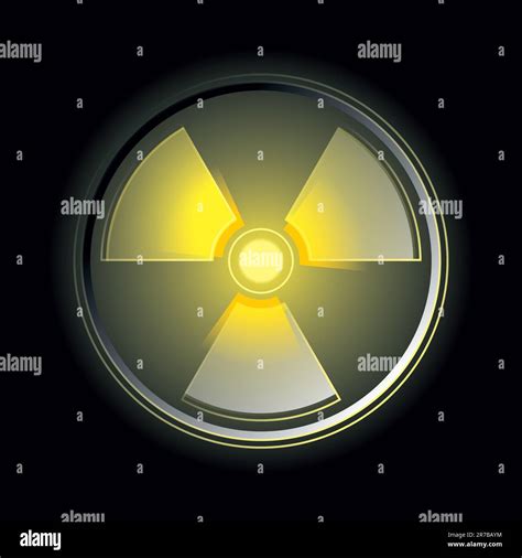 Glowing In The Dark Radioactive Symbol Vector Illustration Stock