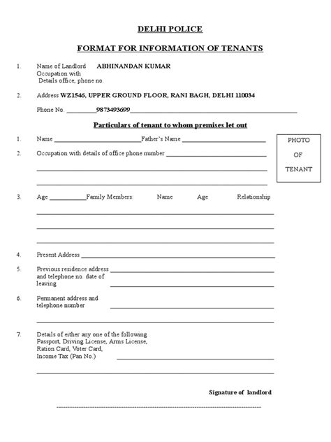 Tenant Verification Form Pdf Government And Personhood Government
