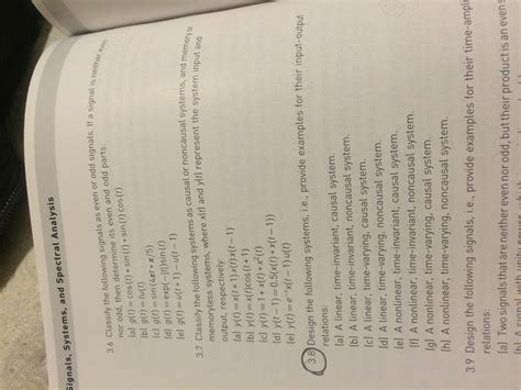 solved classify the following signals as even or odd