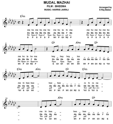 Tamil Music Keyboard Notes Pdf At Sherri Erickson Blog