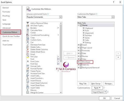 Excel Developer Tab Enable Kopposts