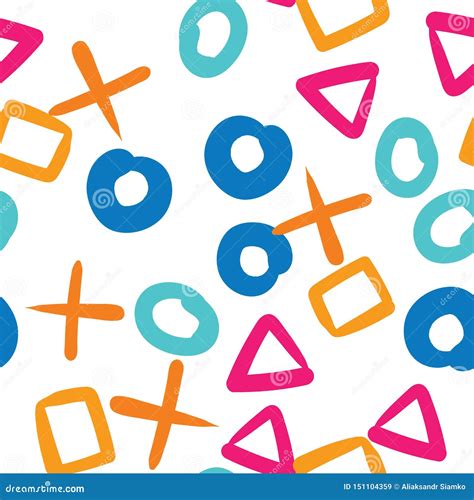 Random Geometric Shapes Pattern Abstract Background Geometrical Simple Illustration Creative