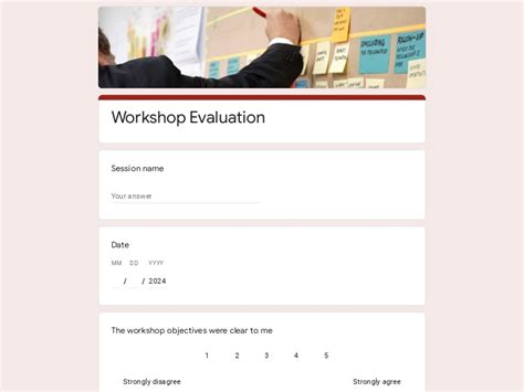 Free Workshop Evaluation Form Template For Google Forms