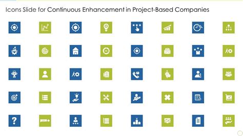 Icons Slide For Continuous Enhancement In Project Based Companies