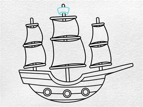How To Draw A Pirate Ship Rainparticular