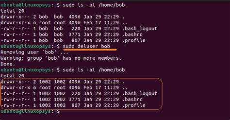 How To Remove User On Ubuntu From Terminal
