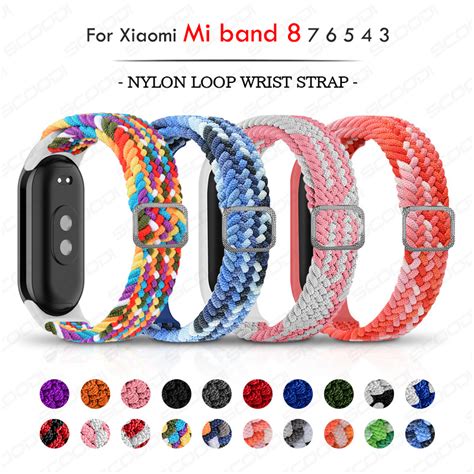 Braided Solo Loop Nylon Strap For Xiaomi Mi Band Elastic Bracelet Miband Nfc