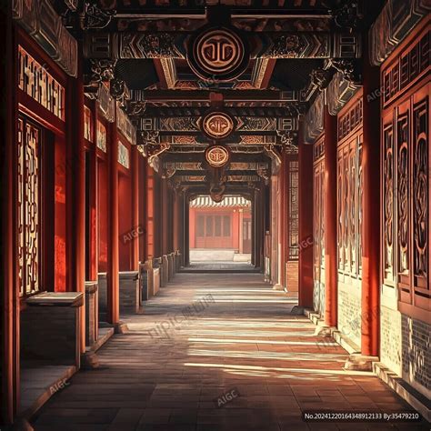 Ai创作图故宫连廊 行宫长廊 王府廊道 故宫游廊 故宫走廊 宫廷衙门 回廊光影 游廊光影 古风通廊 宫阁宫阙 中式宫殿阳台走廊 京城宫殿王府衙门 宫阙楼阁 故宫长廊 佛顶宫回廊nipic