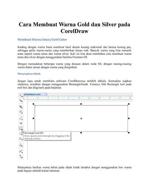 Tutorial Membuat Warna Gold Dan Silver Pada Corel Draw Cara Membuat Warna Gold Dan Silver Pada