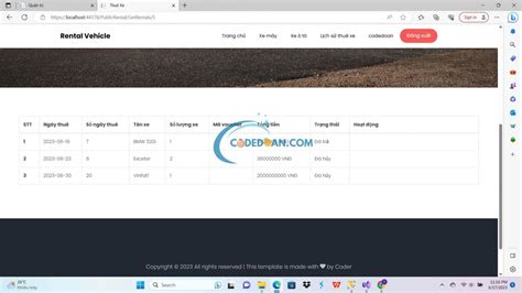 Website Asp net Cho thuê xe tự lái sql sever Sàn giao dịch source