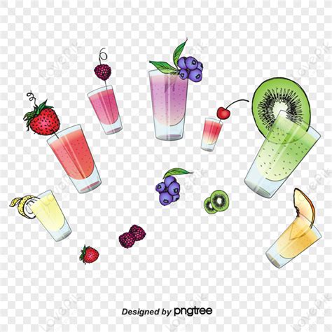 벡터 분필 칵테일 삽화 Png 일러스트 무료 다운로드 Lovepik