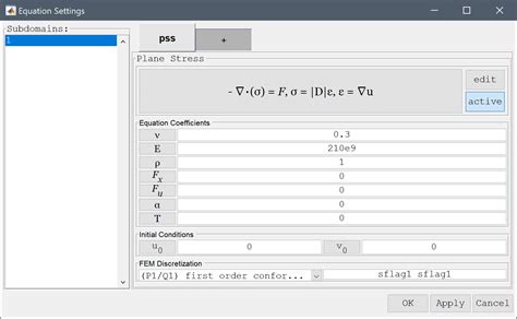 Featool Multiphysics Documentation Thin Plate With Hole