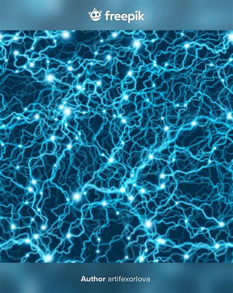 Seamless Blue Electric Lightning Pattern Flash Bolt Storm Texture