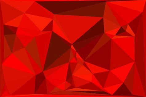Abstract Geometric Red Polygonal Background Featuring Sharp Triangular Shapes And Varying Shades
