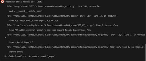 No Module Named Genpy · Issue 1 · Ahmad Aljabaliros Blender Addon