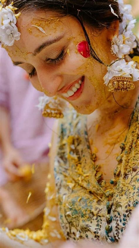 Candid Couple Haldi Photographs Wedding Couple Poses Photography Bride Pictures Groom