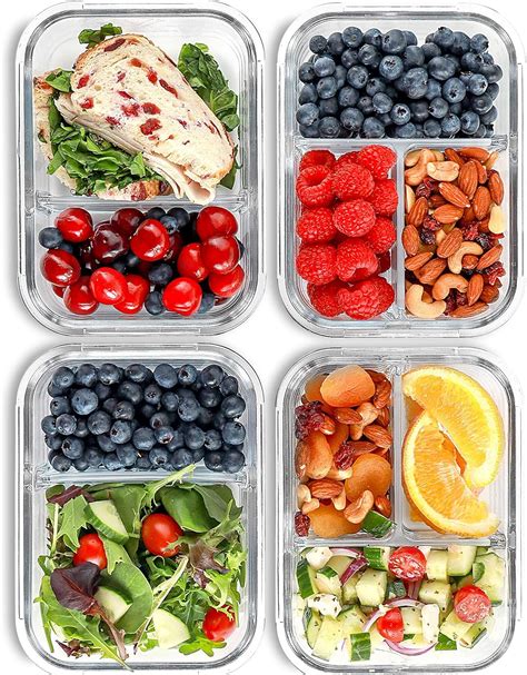 Fit Strong And Healthy Glass Meal Prep Containers 2 And 3