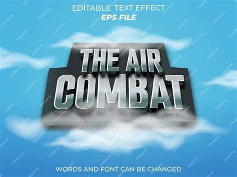 Premium Vector The Air Combat Text Effect Font Editable Typography 3d Text For Medieval
